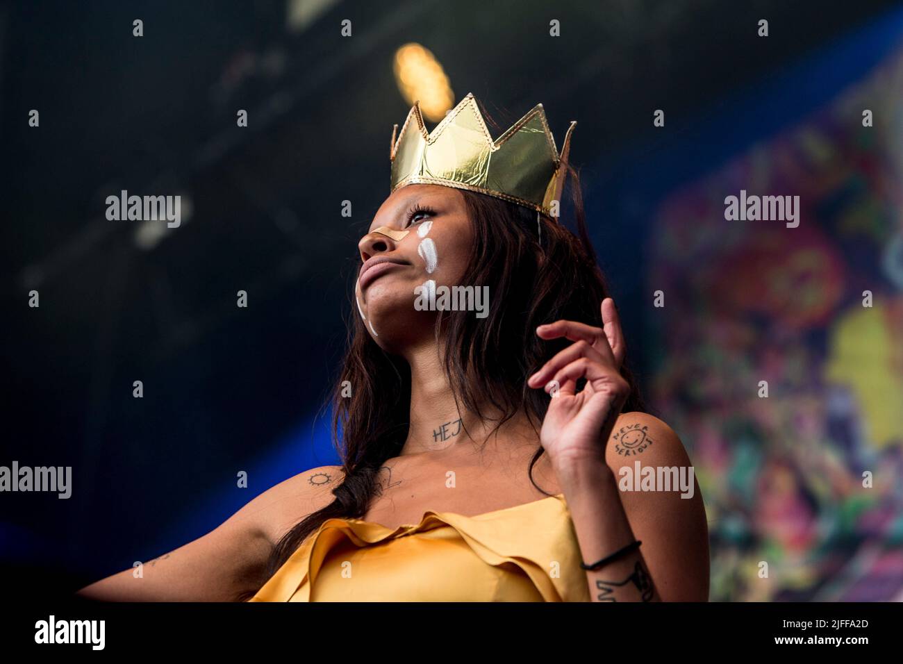 The rapper Joy Nirak Fikile M'Batha performs on stage at the Popaganda ...