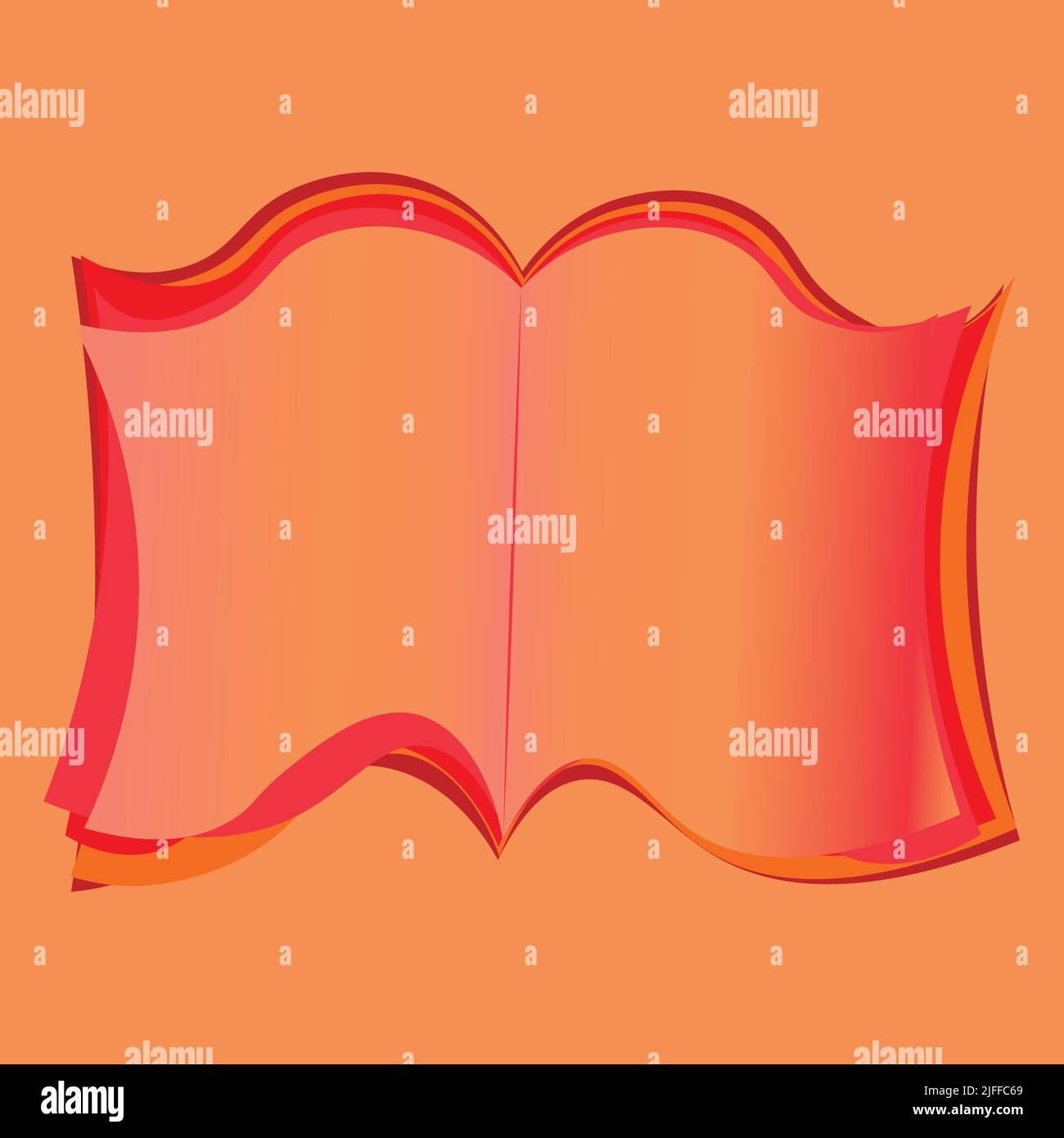 Illustration on a square background - open book, reading, literature ...