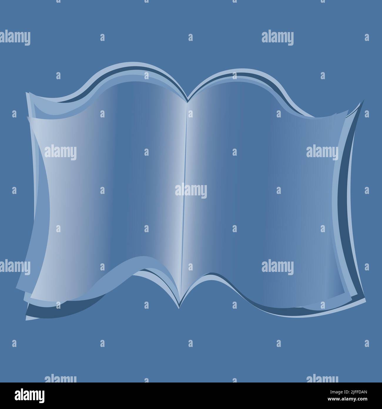 Illustration on a square background - open book, reading, literature ...