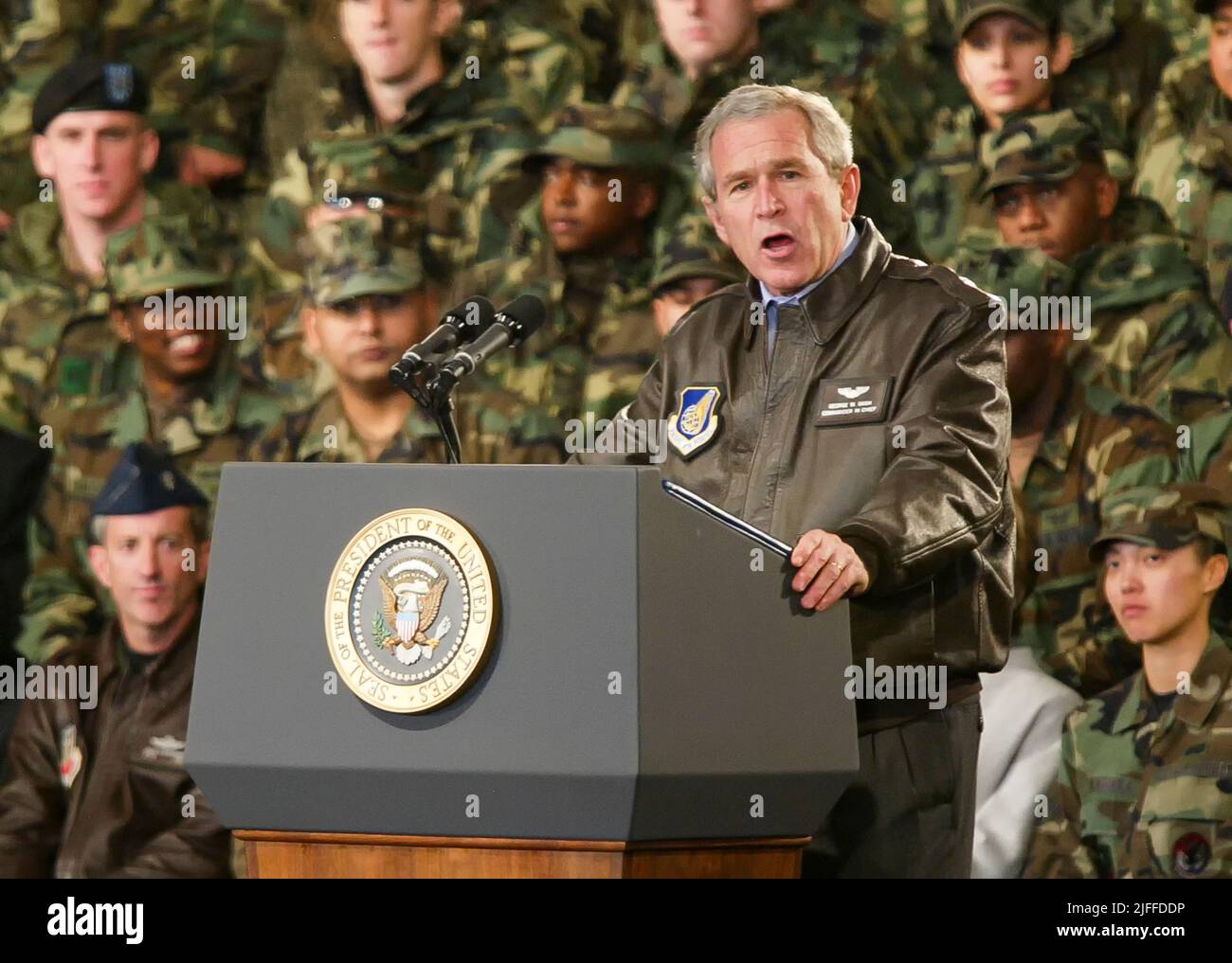 Nov 19, 2005-Osan, South Korera-George W. Bush of United Stetes ...