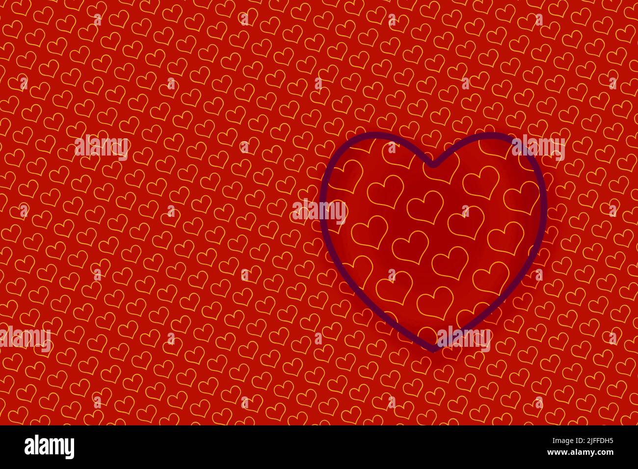 Elegant decorative heart pattern design for fabric, wallpaper, gift paper, banner, cover, poster ...