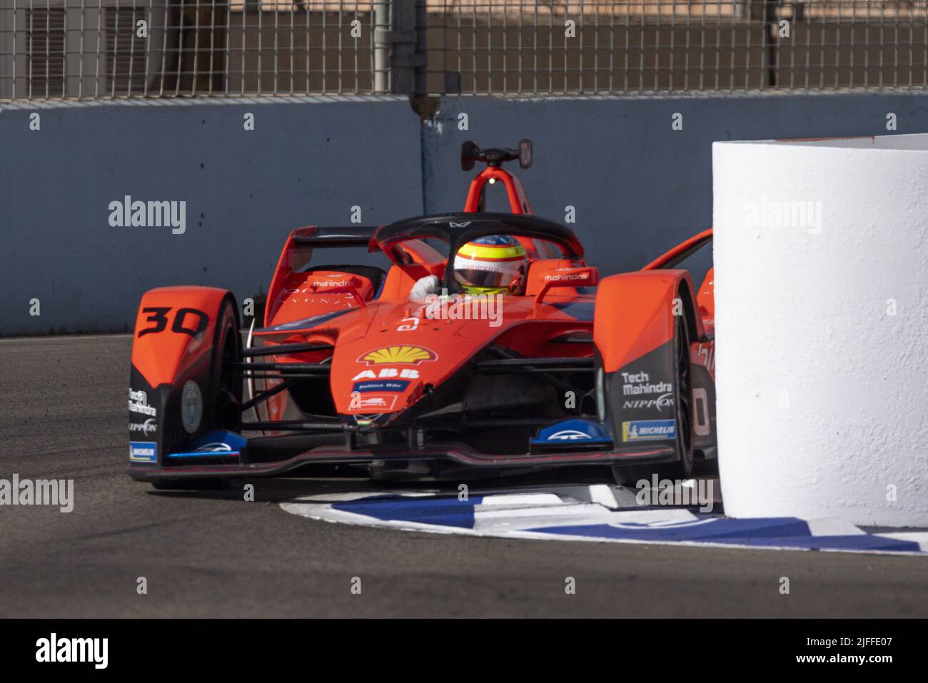 30 ROWLAND Oliver (gbr), Mahindra Racing, Mahindra M7Electro, action ...