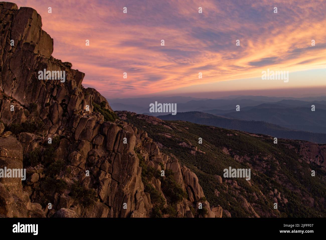 The view form the top of Mount Buffalo, located near Bight in The ...