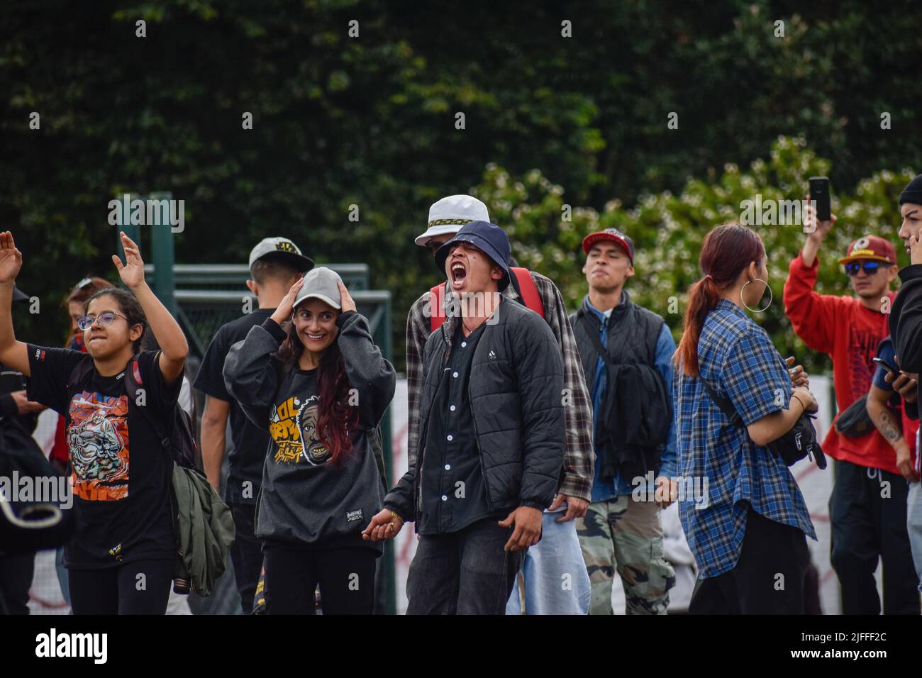 Fans and festival goers of 'Hip Hop Al Parque' rap festival enjoy ...