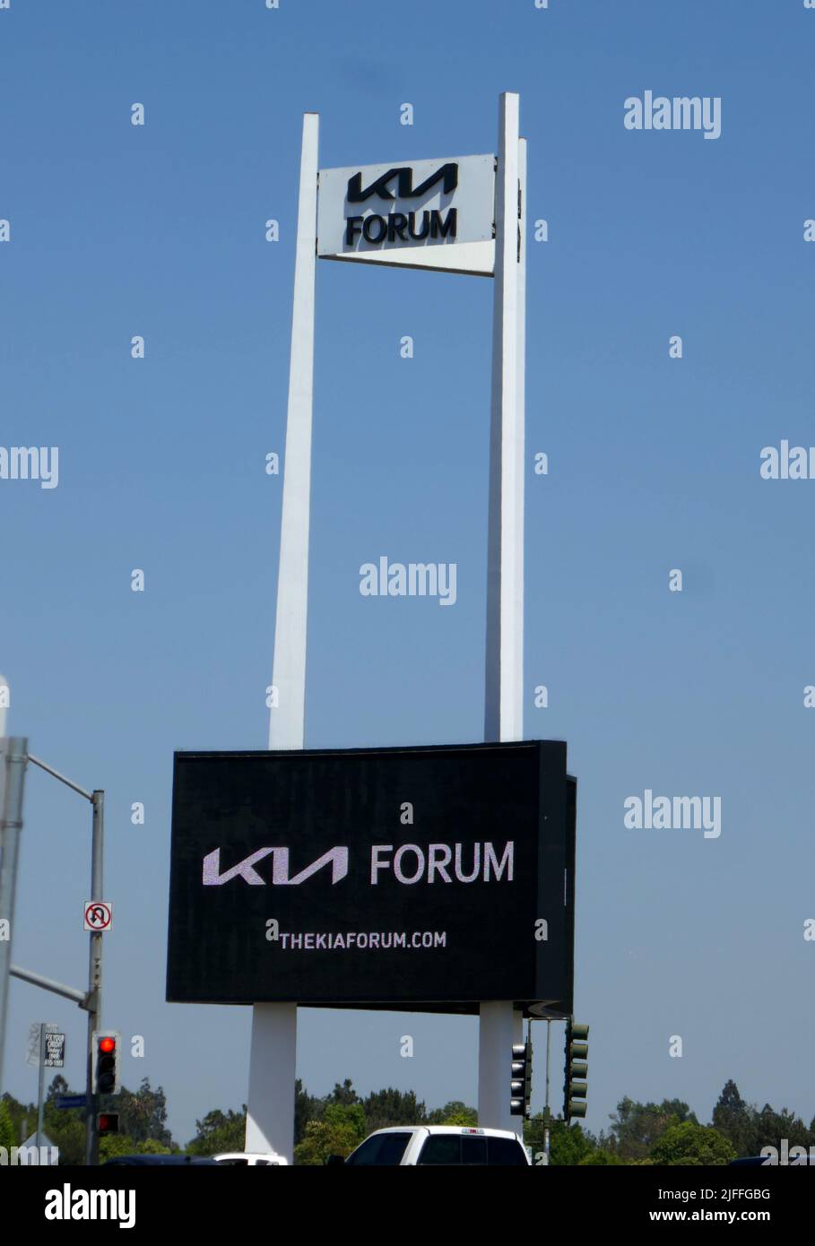 Inglewood, California, USA 29th June 2022 The Kia Forum Marquee on June ...