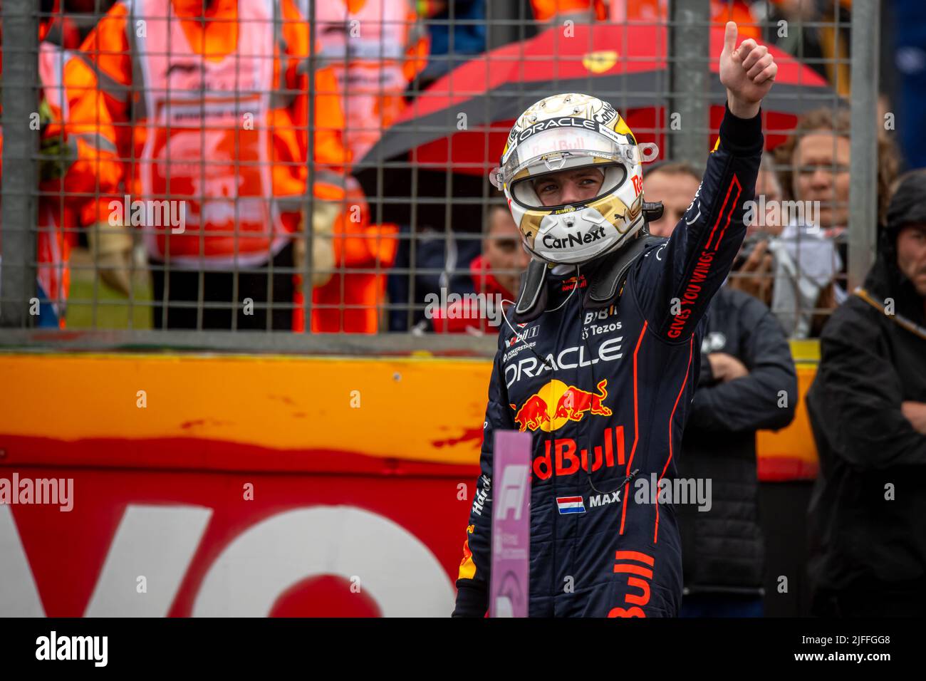 SILVERSTONE, UNITED KINGDOM - July 02, 2022: Max Verstappen, from ...