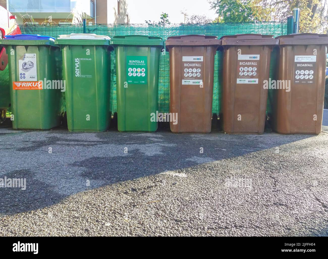 Different garbage cans waste separation hi-res stock photography and ...