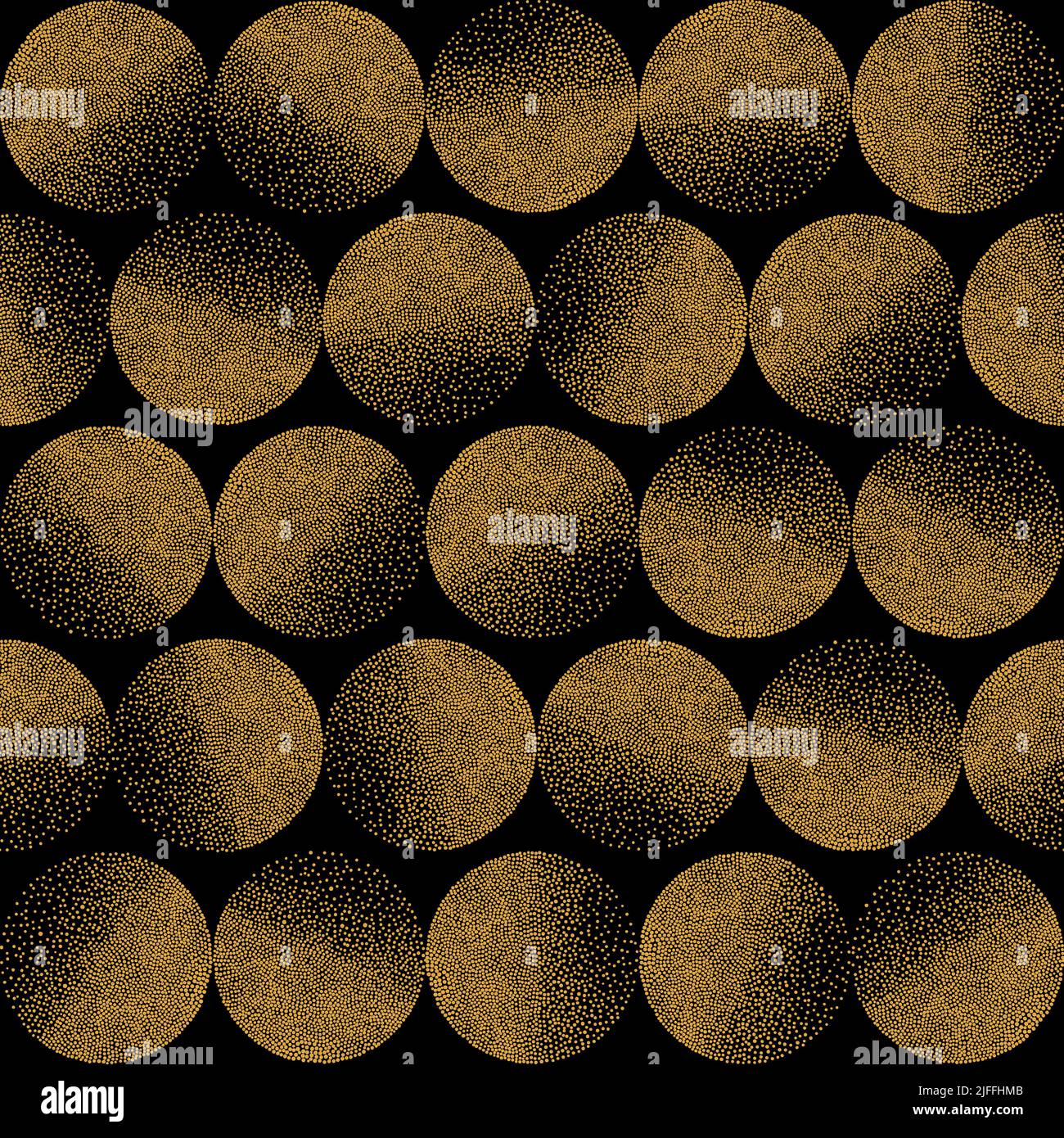 Seamless golden circles pattern. Abstract vector print Stock Vector ...