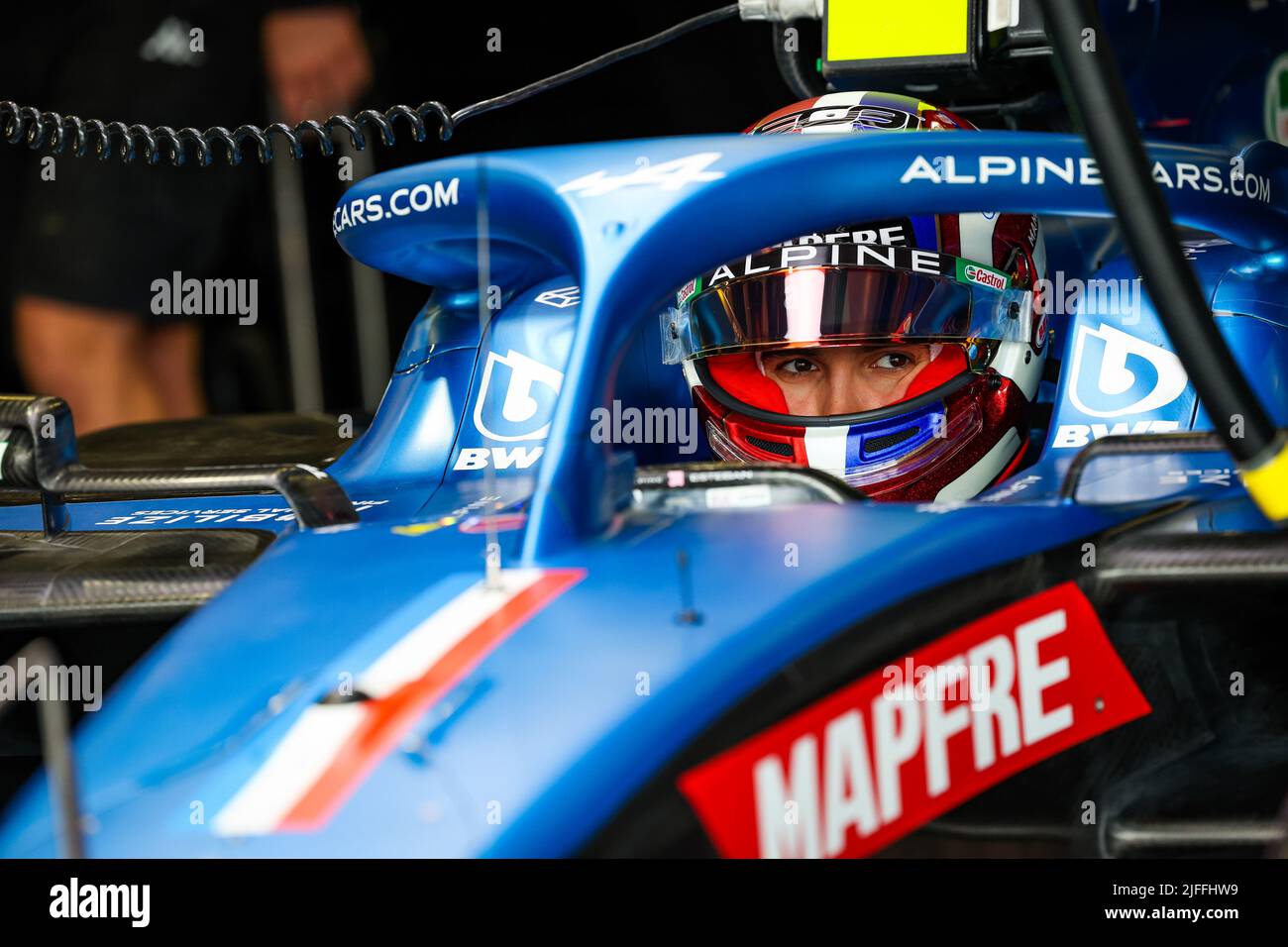 OCON Esteban (fra), Alpine F1 Team A522, portrait during the Formula 1 Lenovo British Grand Prix ...