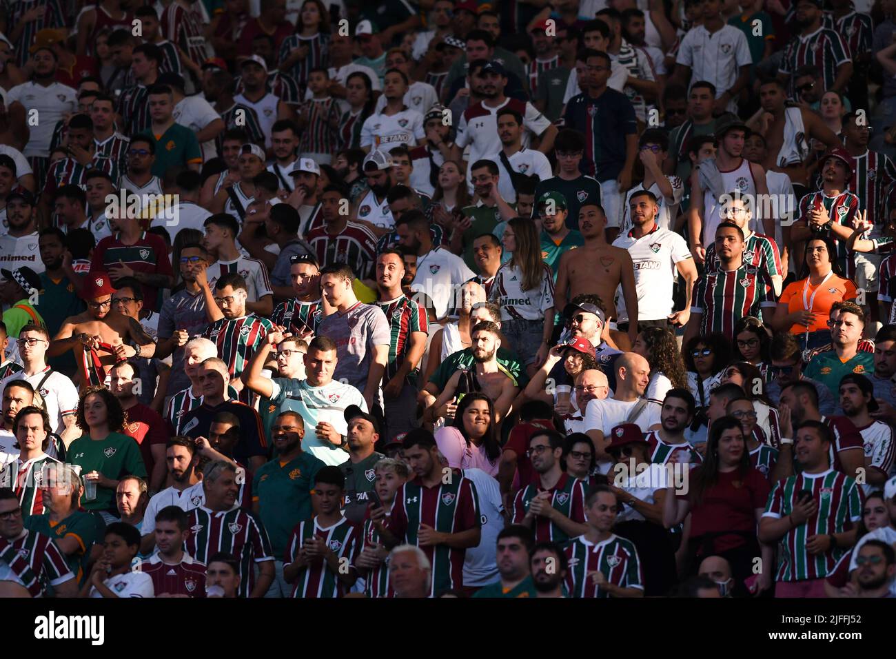 Rio, Brazil - July 02, 2022: Fans player in match between Fluminense vs ...