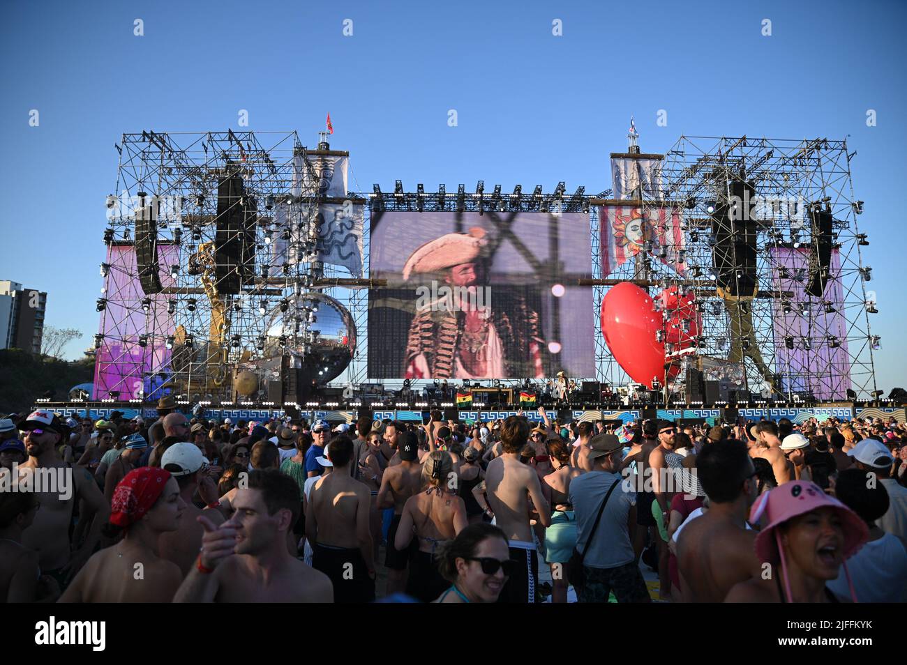 Fans and stage during the Italian singer Music Concert Jovanotti ...