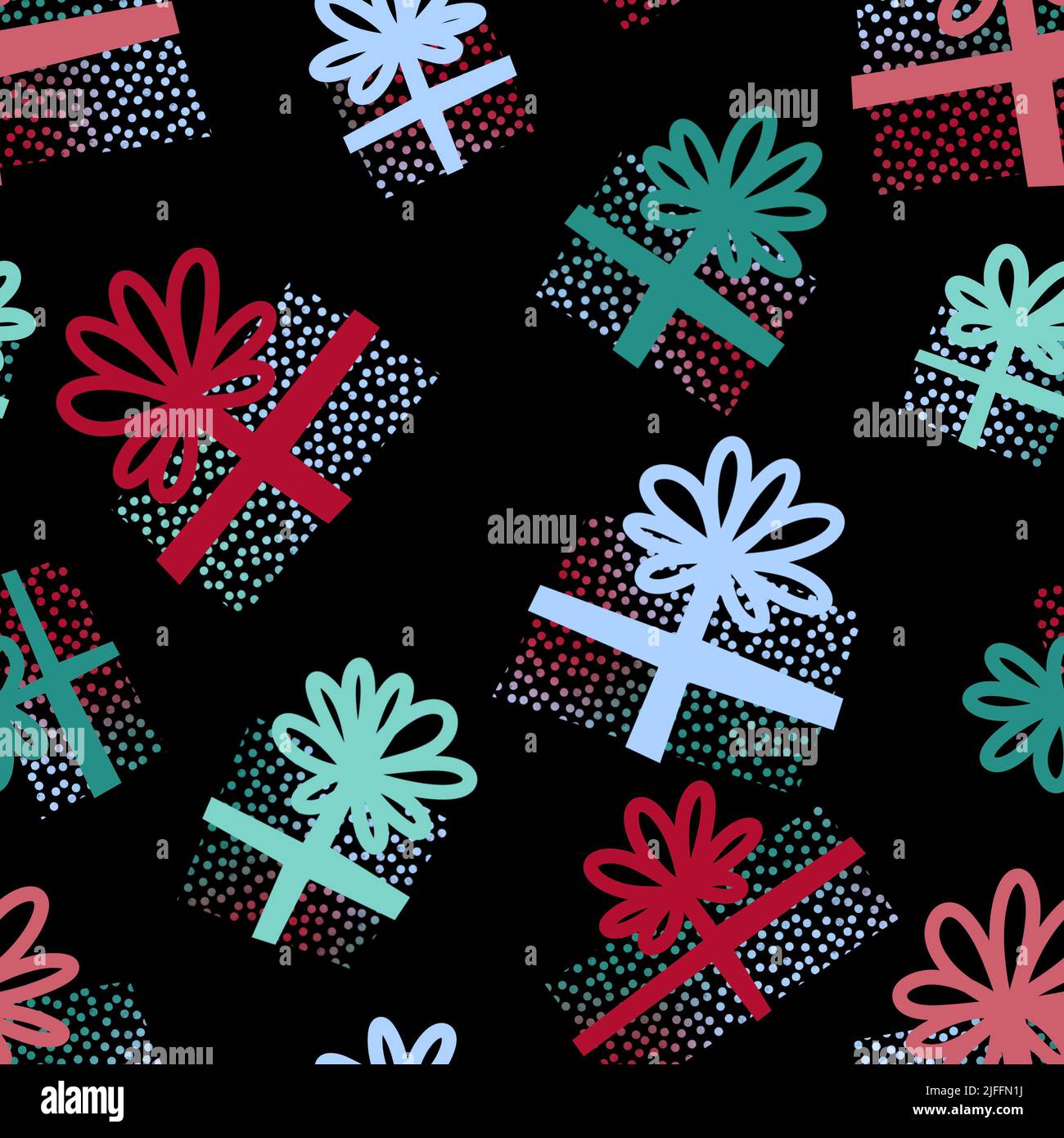 Christmas seamless present pattern for new year gifts and birthday ...