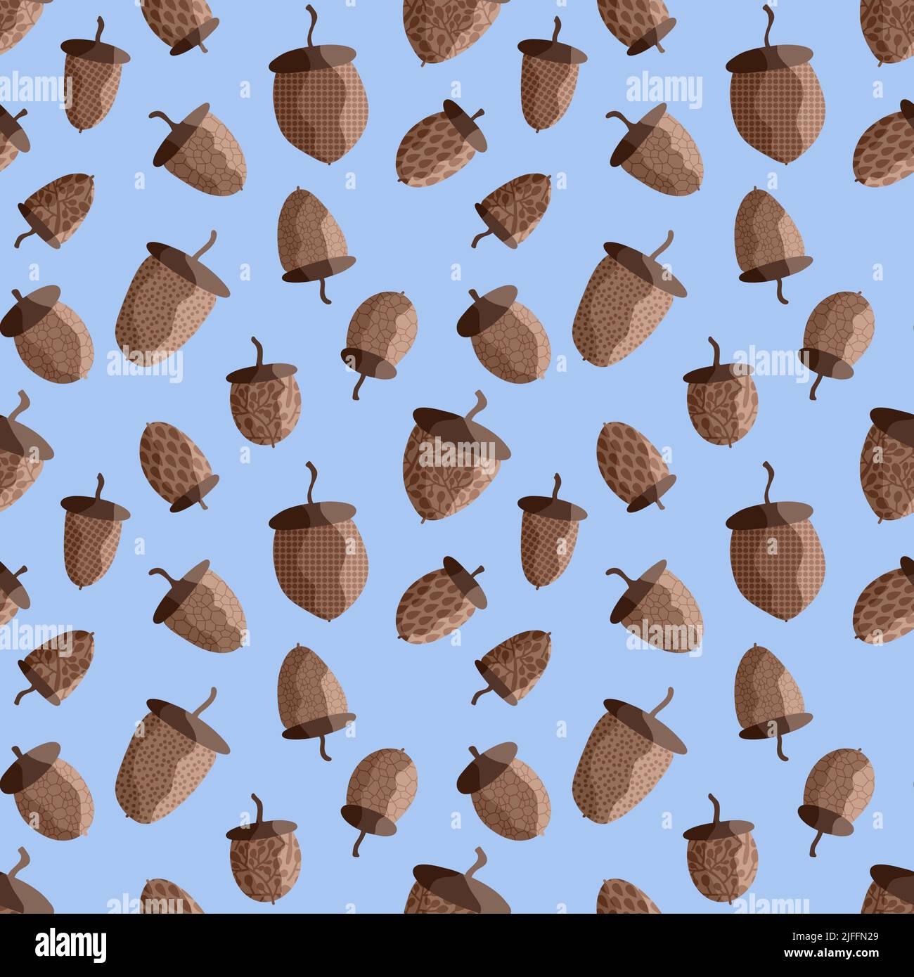 Autumn forest seamless acorns pattern for clothes print and notebooks ...