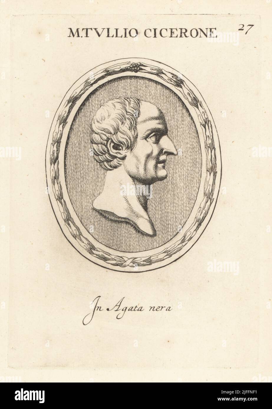 Profile bust of Cicero, 106 BC - 43 BC, Roman statesman, lawyer ...