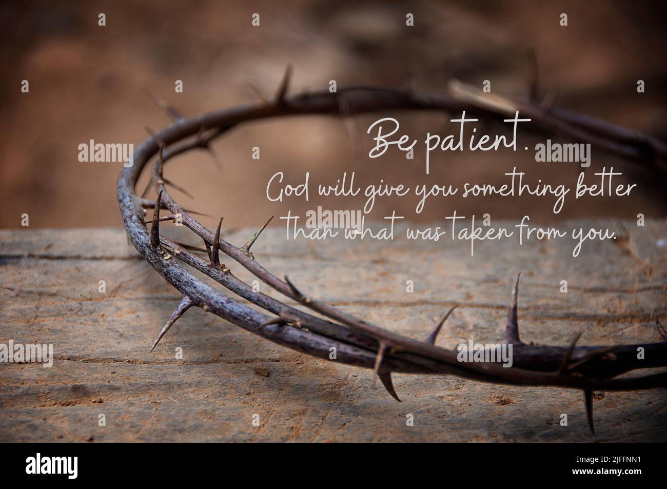 Christian prayer quote - Be patient. God will give you something better ...