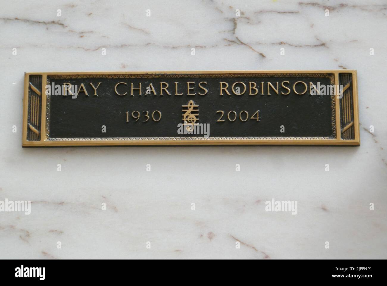 Inglewood, California, USA 29th June 2022 Singer Ray Charles Grave in ...