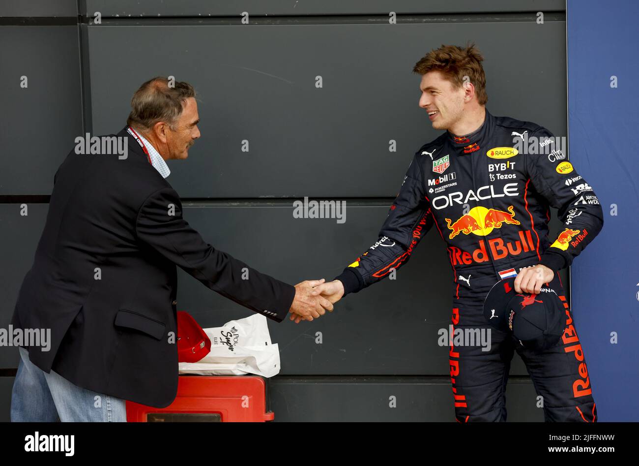 VERSTAPPEN Max (ned), Red Bull Racing RB18, portrait Nigel Mansell ...