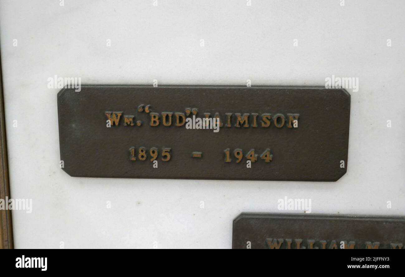 Inglewood, California, USA 29th June 2022 Actor Bud Jamison's Grave in ...