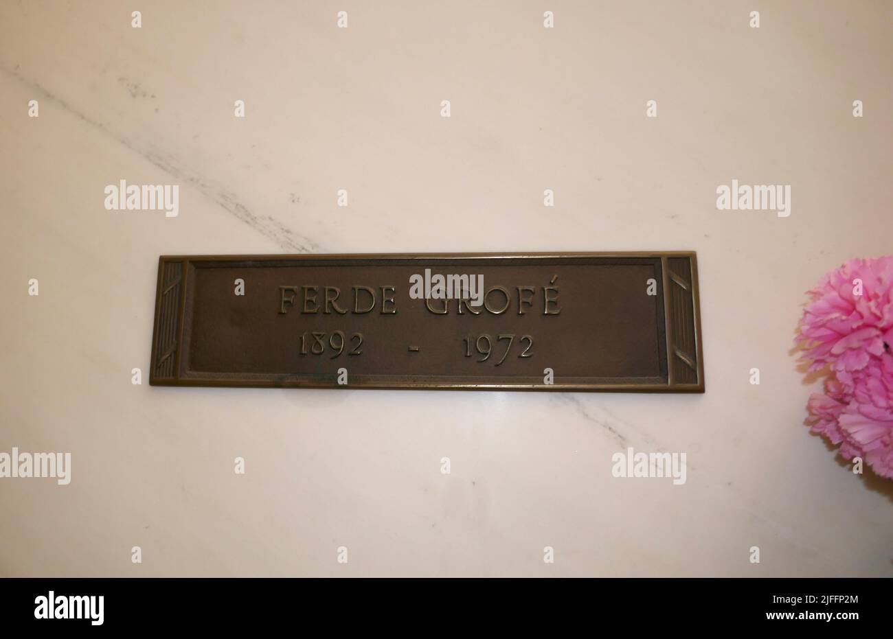 Inglewood, California, USA 29th June 2022 Composer Ferde Grofe's Grave ...