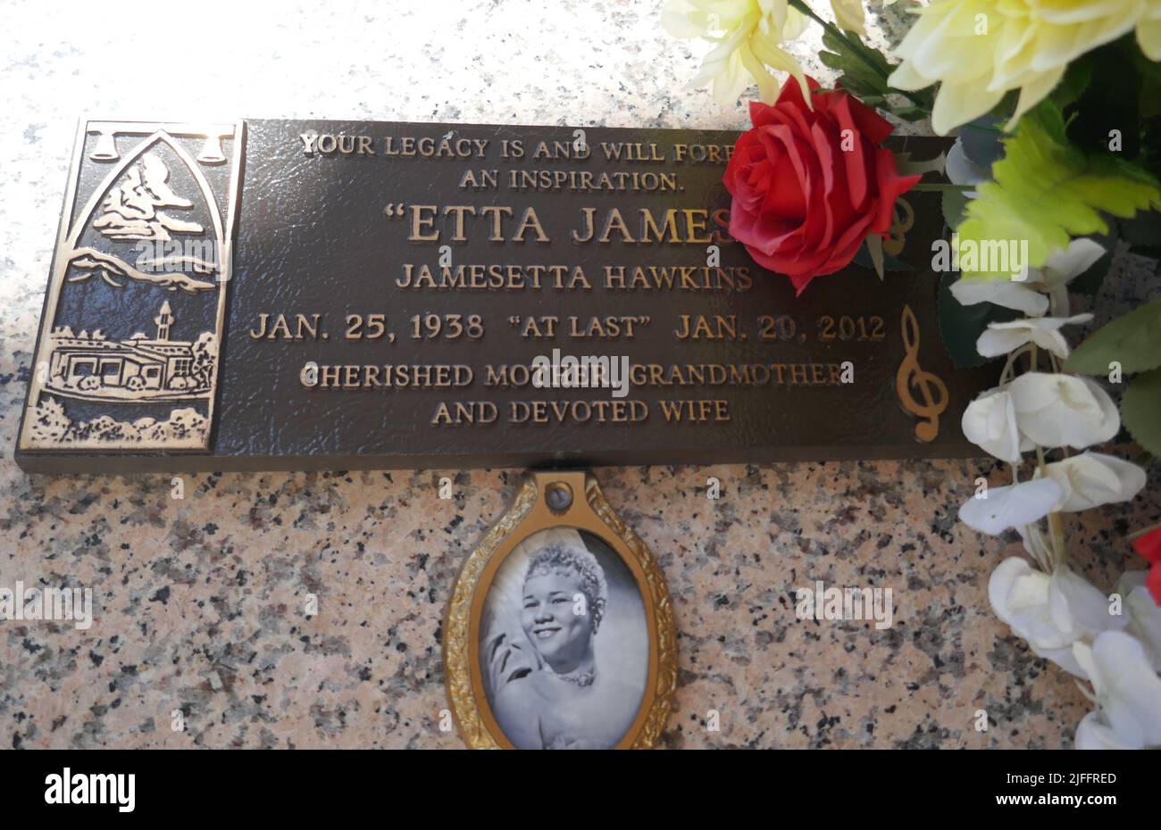 Inglewood, California, USA 29th June 2022 Singer Etta James Grave in ...
