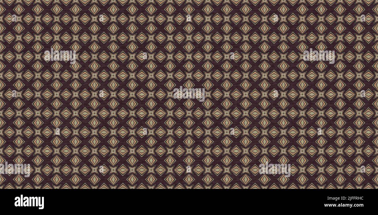 Earthy colours retro sixties geometric seamless border pattern in ...