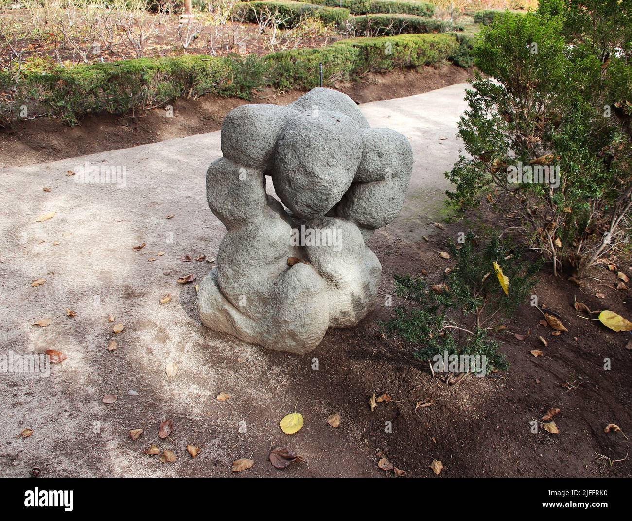 Stone statue in the square Stock Photo - Alamy