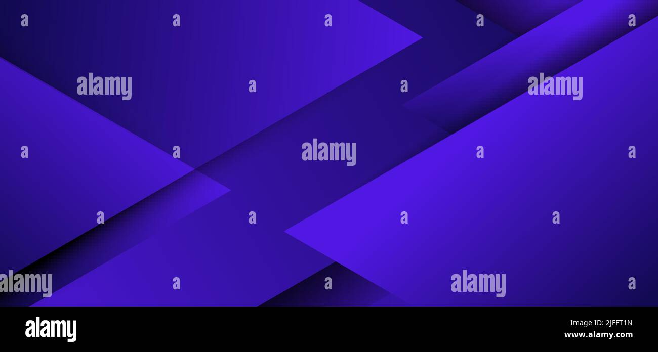 Abstract blue geometric triangles overlapping layer paper cut style background. Vector ...