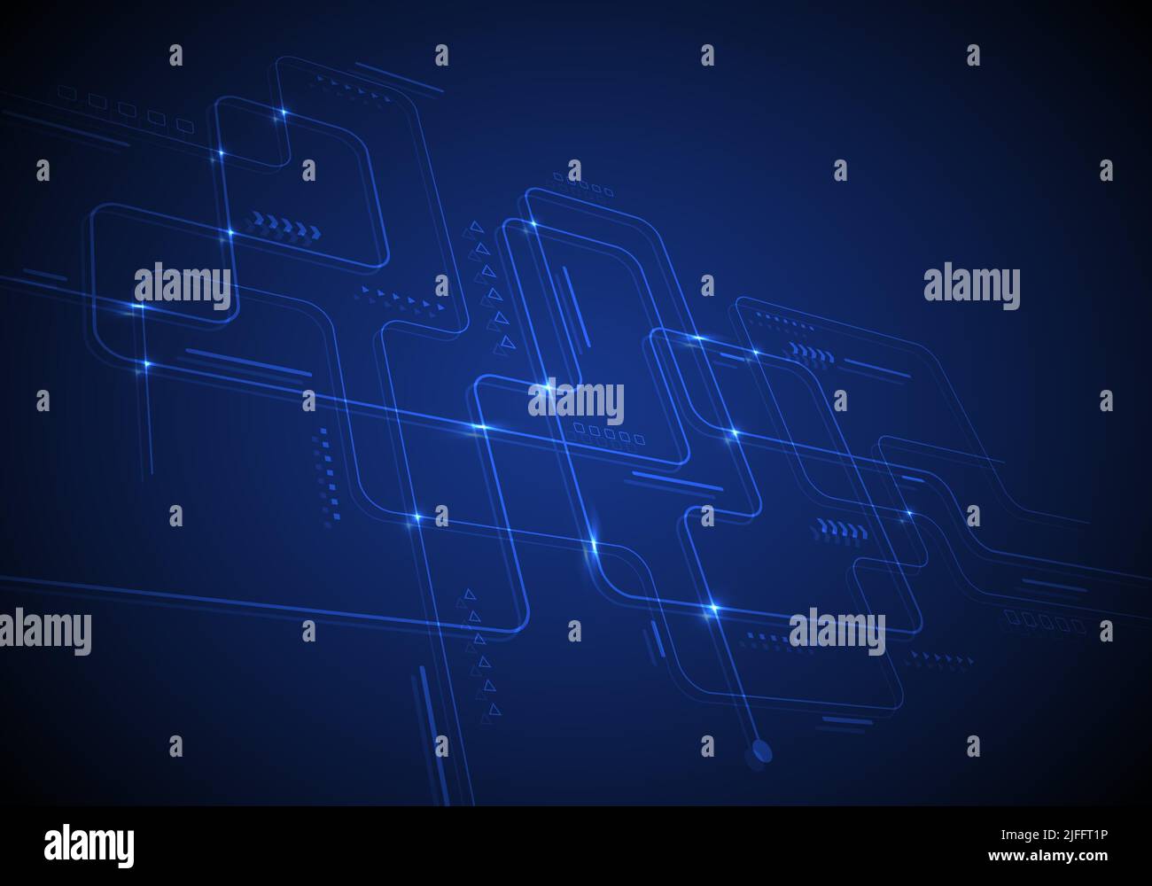 Abstract modern digital science technology futuristic circuit board ...