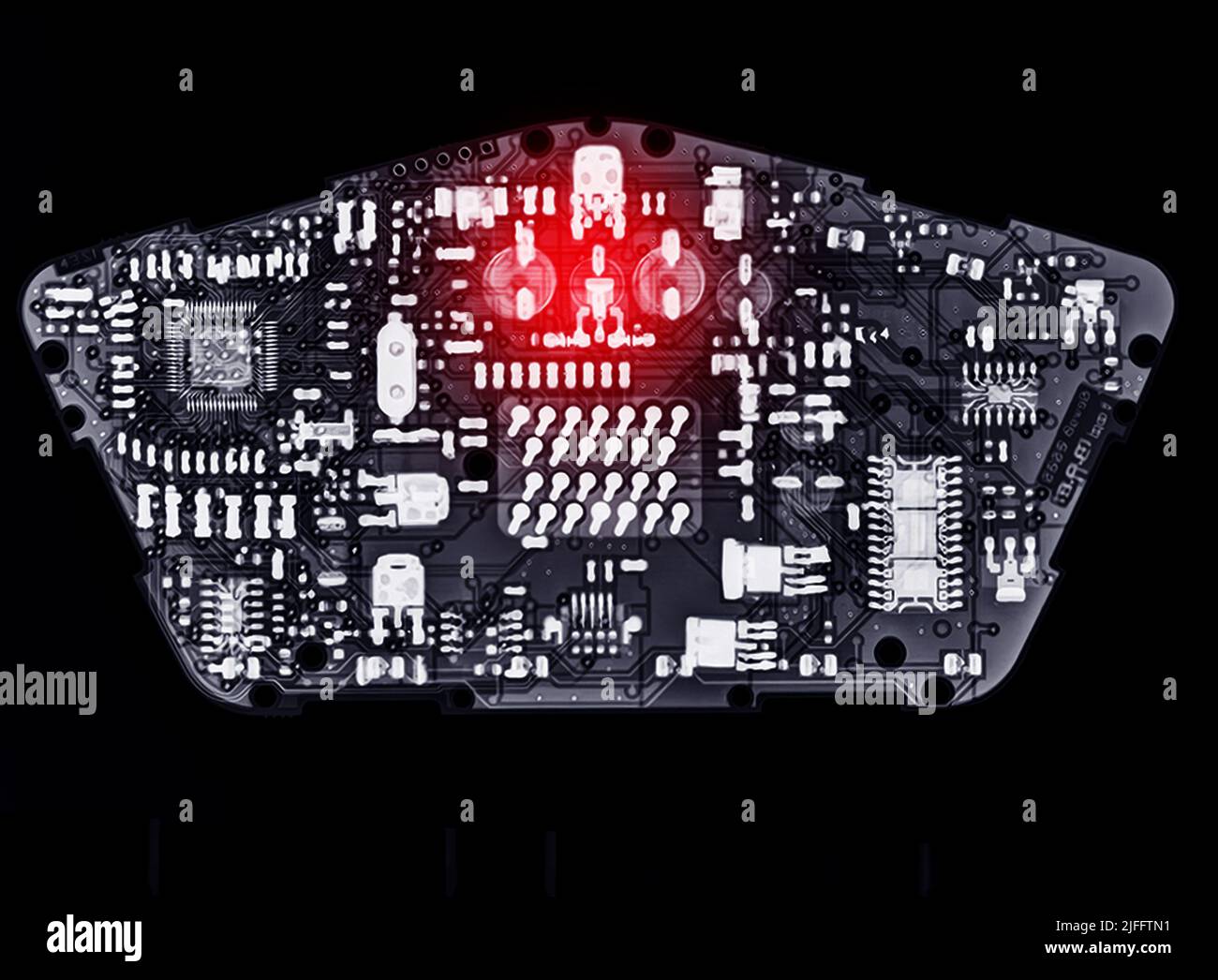 X-ray image of engine control unit or ECU in Motorcycle is a type of ...