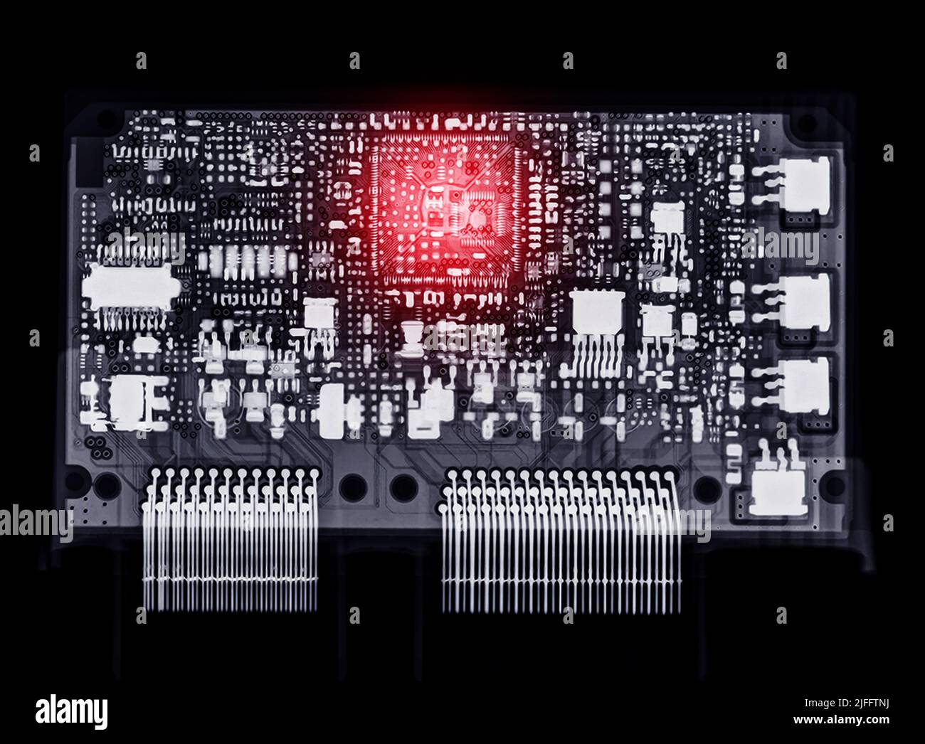 X-ray image of engine control unit or ECU in Motorcycle is a type of ...