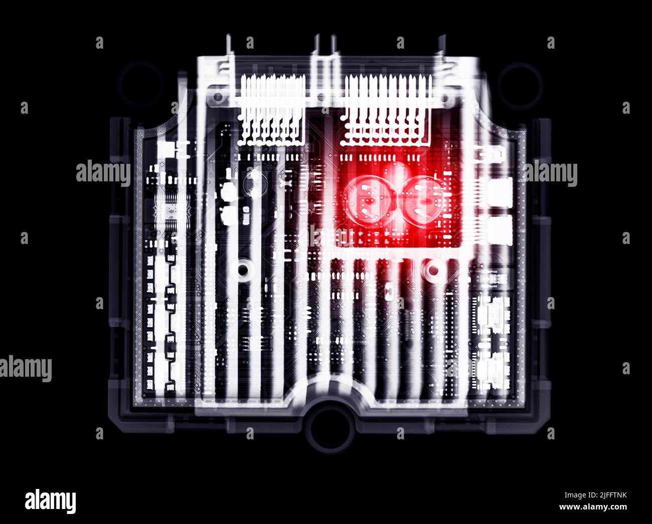 X-ray image of engine control unit or ECU in Motorcycle is a type of ...