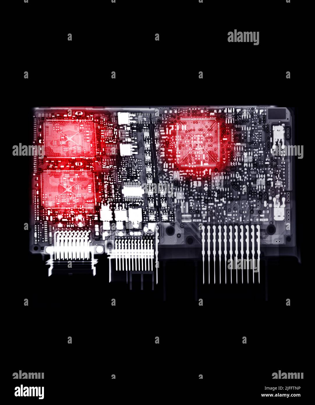 X-ray image of engine control unit or ECU in Motorcycle is a type of ...