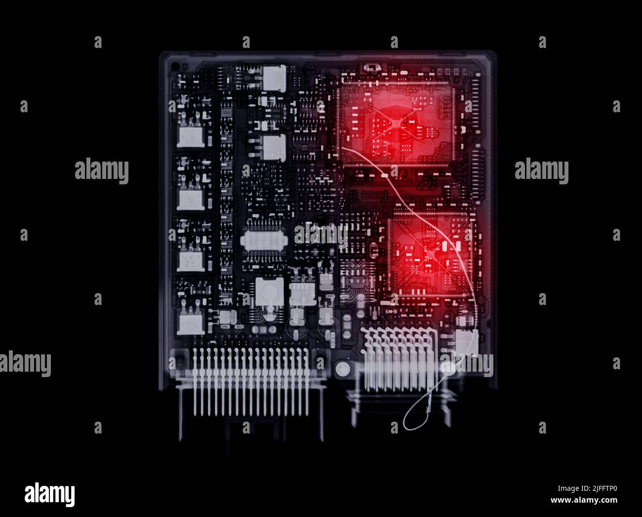 X-ray image of engine control unit or ECU in Motorcycle is a type of ...