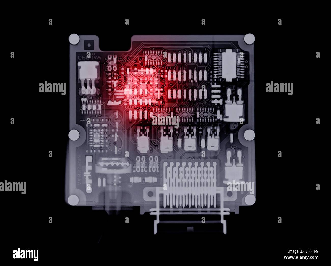 X-ray image of engine control unit or ECU in Motorcycle is a type of ...