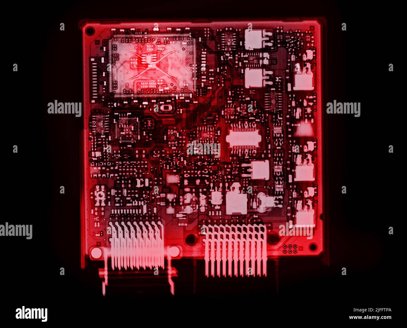 X-ray image of engine control unit or ECU in Motorcycle is a type of ...