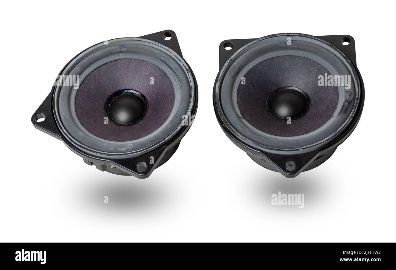 Two speakers of an acoustic system - an audio for playing music in a ...