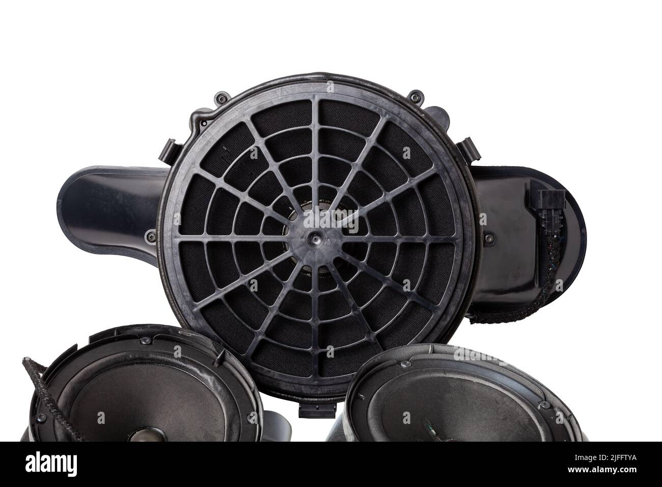 Two speakers of an acoustic system - an audio for playing music in a ...