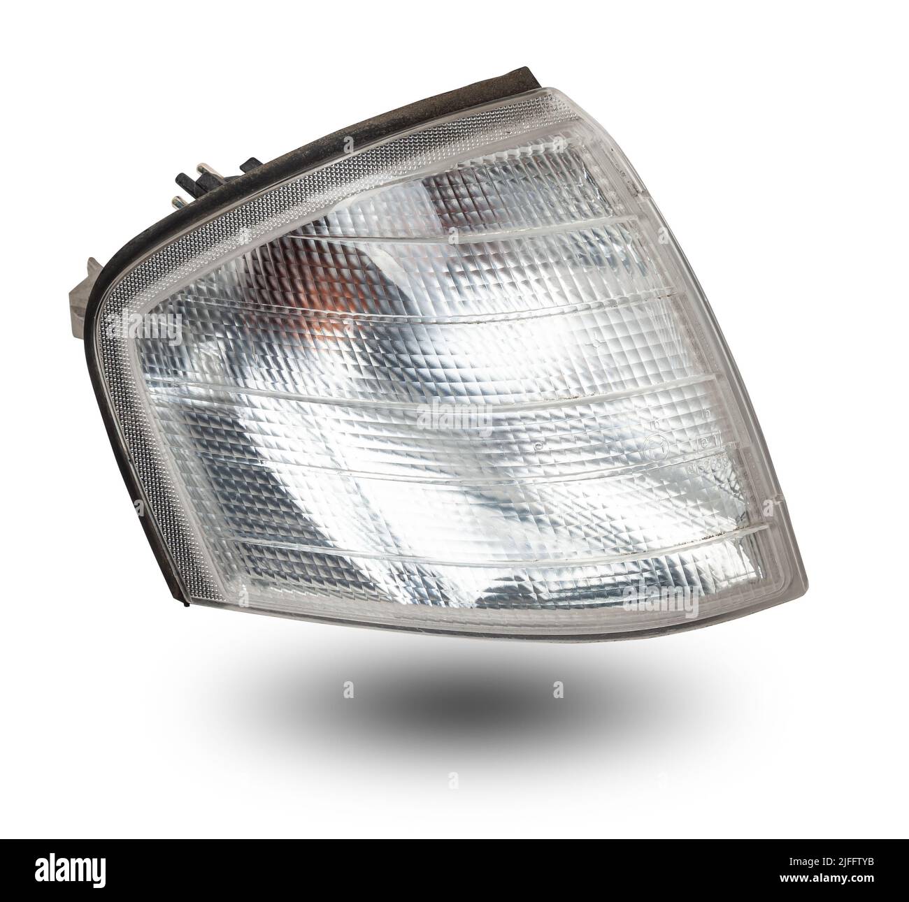 The details of the front turn signal of the car. Turn lamp of the car ...