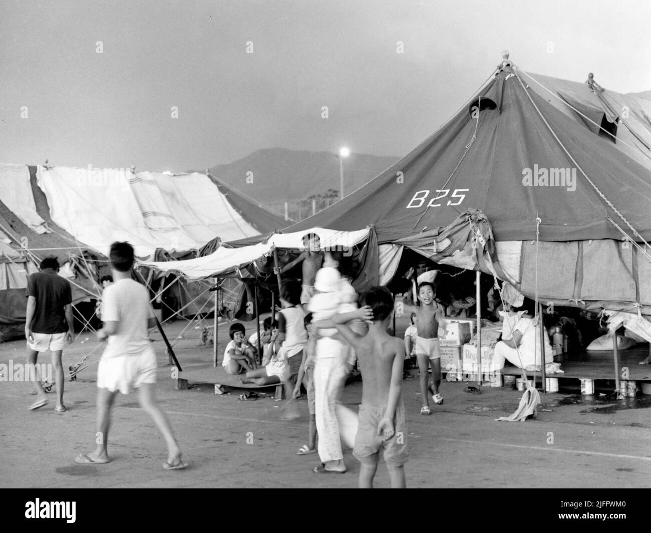 Shek Kong Vietnamese Detention Centre, erected in a matter of weeks in ...