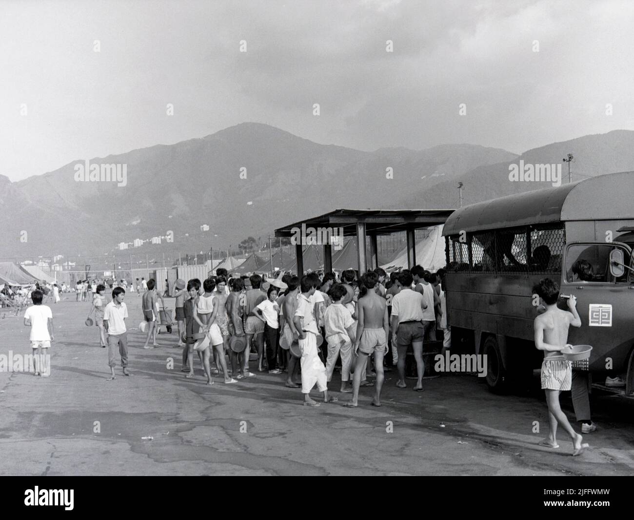 Shek Kong Vietnamese Detention Centre, erected in a matter of weeks in ...
