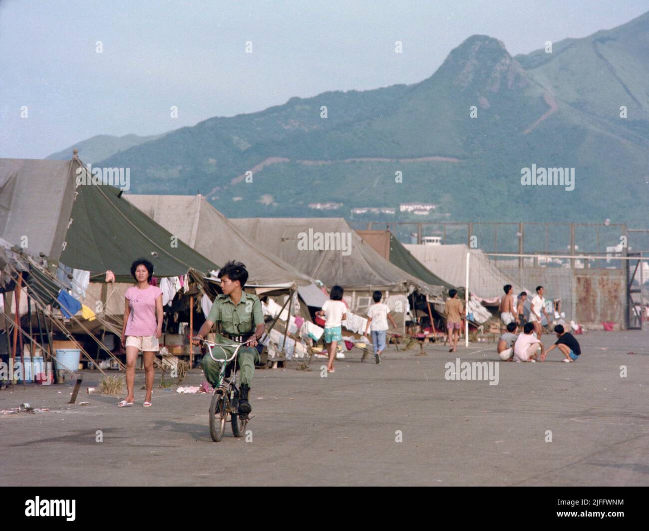 Shek Kong Vietnamese Detention Centre, erected in a matter of weeks in ...