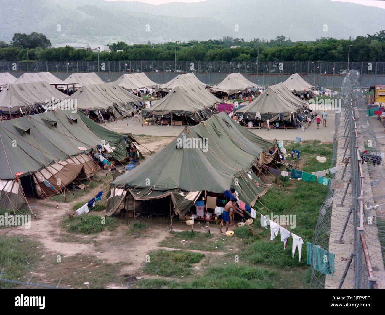 Shek Kong Vietnamese Detention Centre, erected in a matter of weeks in ...