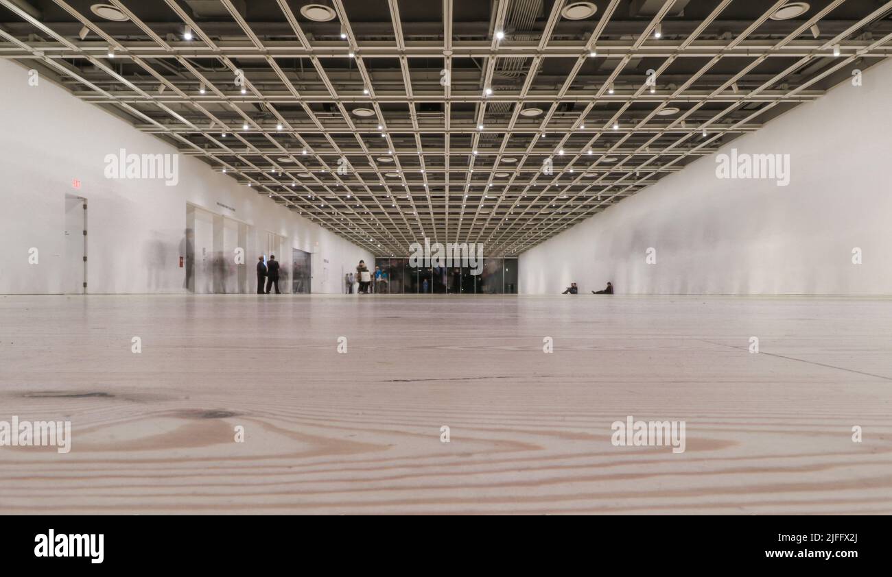 Night time at the Whitney Museum in Meatpacking, NYC by Renzo Piano ...