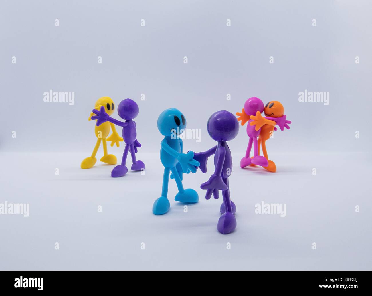 people meet welcoming hug connect Stock Photo - Alamy