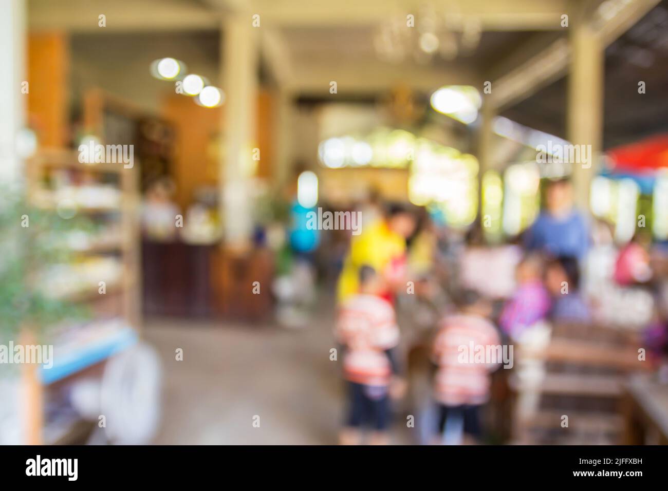 Image of abstract blurred coffee shop background, for any design Stock ...
