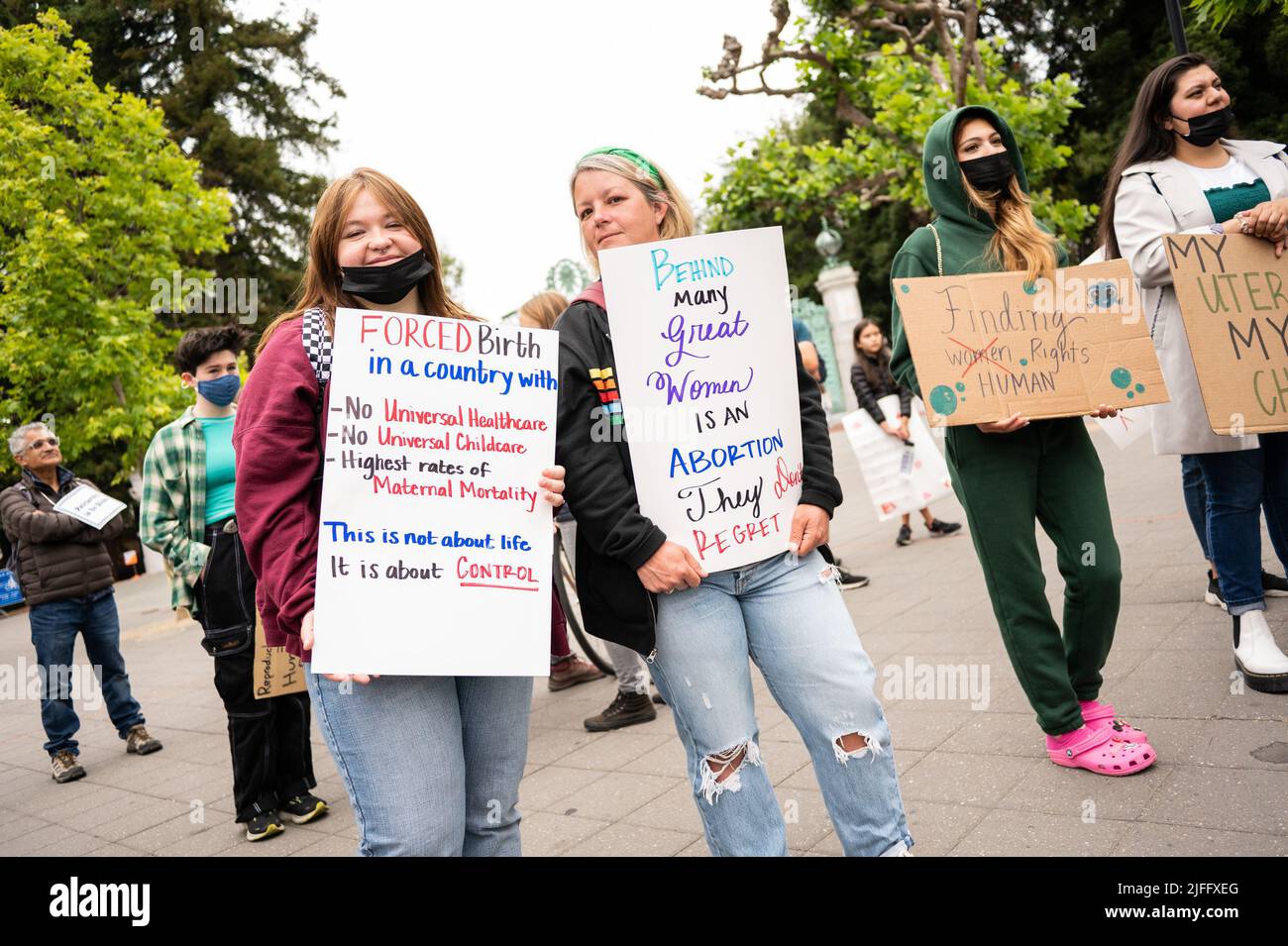 Berkeley, United States. 02nd July, 2022. Pro Choice Protesters march ...