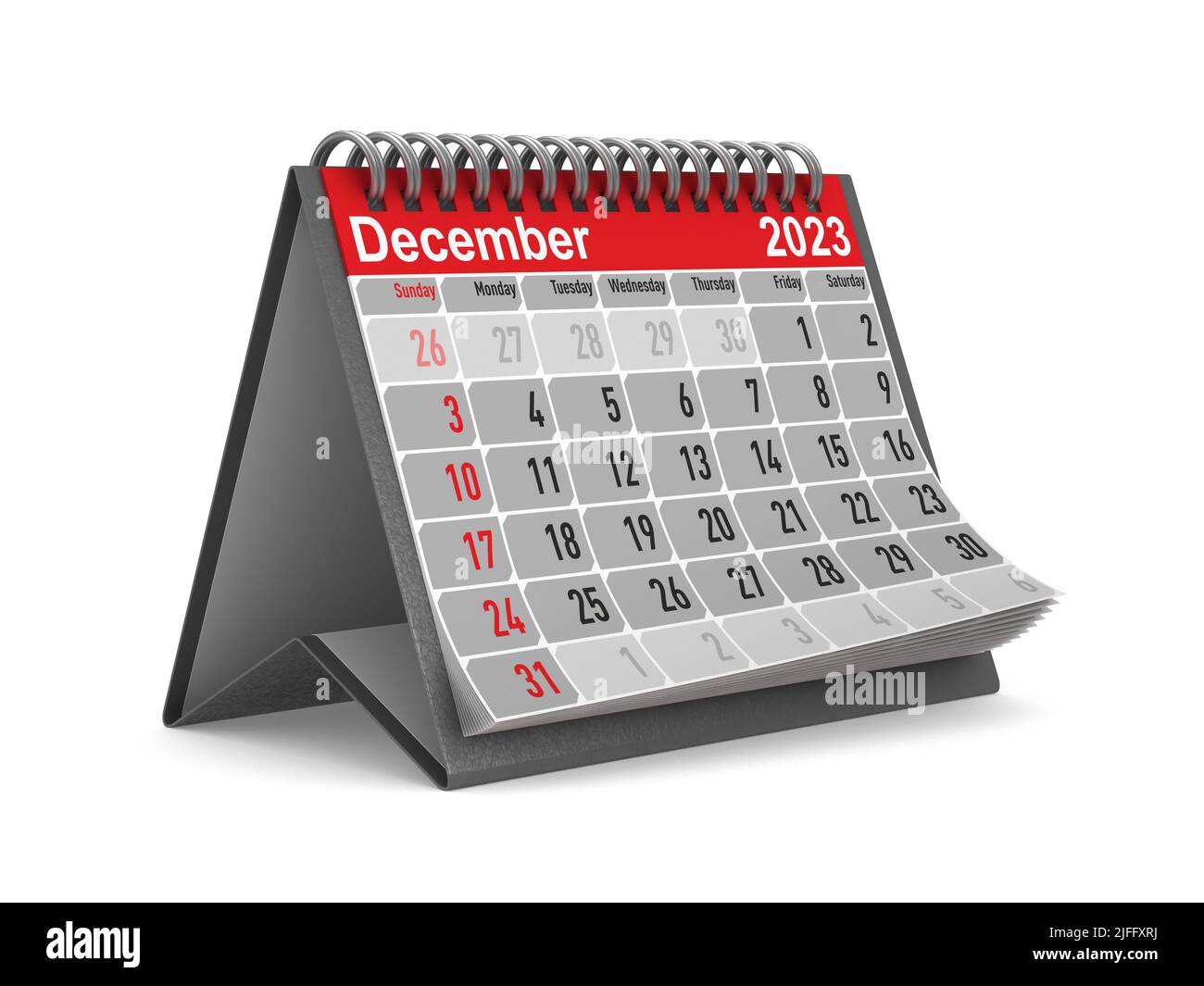 Red calendar december 2023 Cut Out Stock Images & Pictures - Alamy