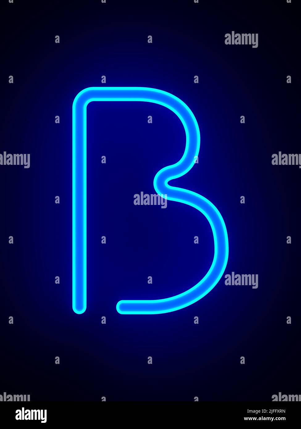 Character B on dark background. 3D illustration Stock Photo - Alamy