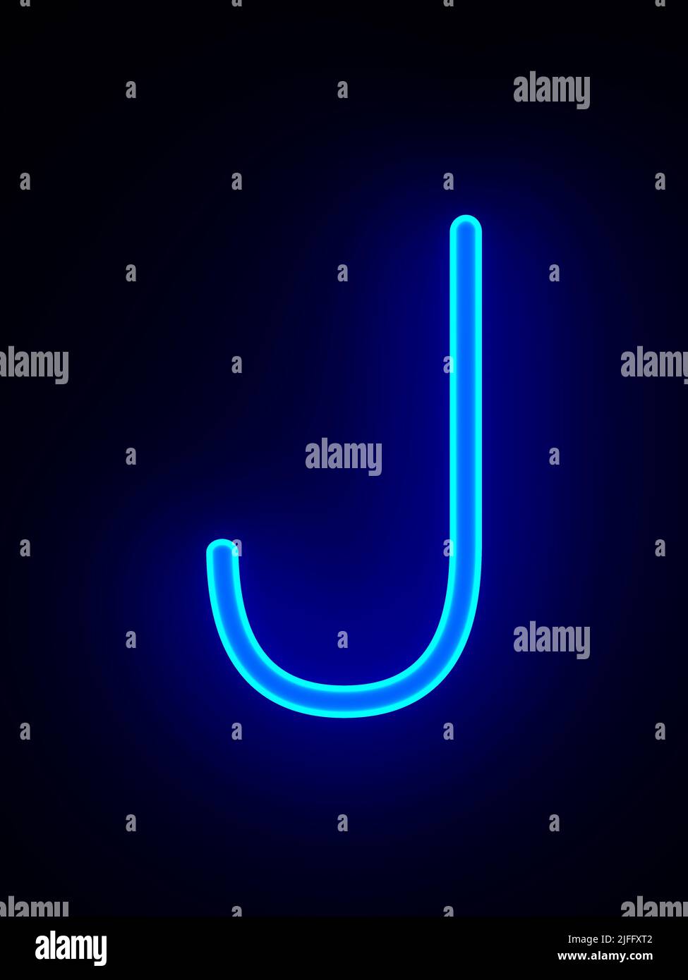 Character J on dark background. 3D illustration Stock Photo - Alamy