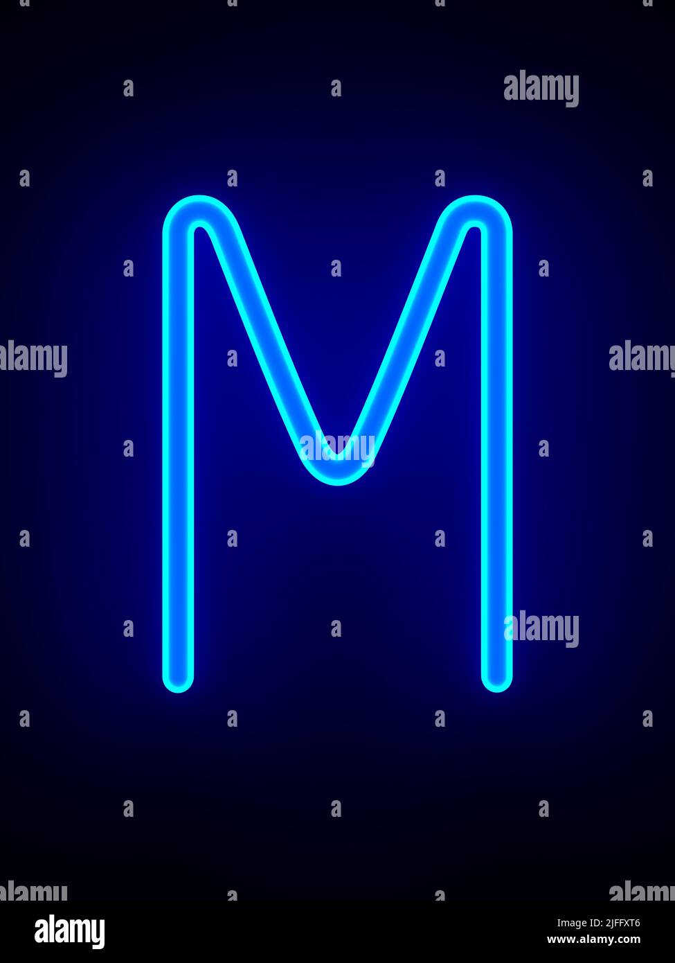 Character M on dark background. 3D illustration Stock Photo - Alamy